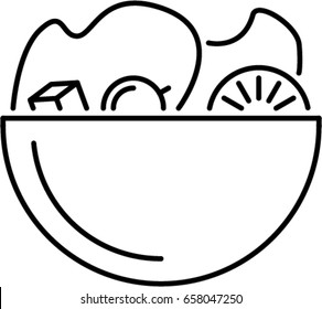 Salad Outline Icon Stock Vector (Royalty Free) 658047250 | Shutterstock