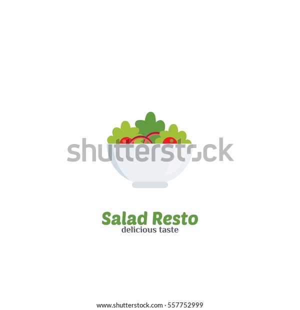 Salad Restaurant Logo Design Vector Flat Stock Vector (Royalty Free ...