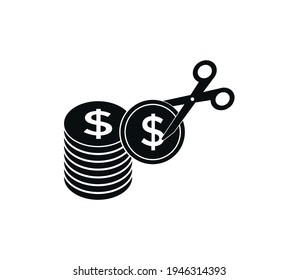 Salary Deduction Icon Flat Style Illustration Stock Vector (Royalty ...