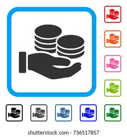 Salary Hand Icon Flat Grey Pictogram Stock Vector (Royalty Free ...