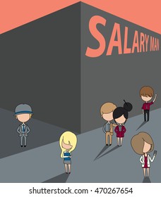 Salary Human Illustration Vector Stock Vector (Royalty Free) 470267654 ...