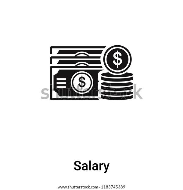 Salary Icon Vector Isolated On White Stock Vector (Royalty Free ...