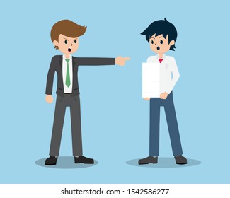 Salary Man Being Commanded By Jobs Stock Vector (Royalty Free ...