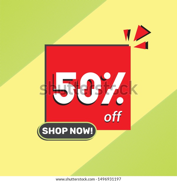 Sale 50 Off Poster Template Stock Vector (Royalty Free) 1496931197 ...