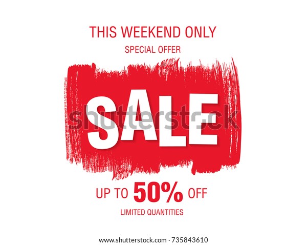 Sale Banner Layout Design Stock Vector (Royalty Free) 735843610