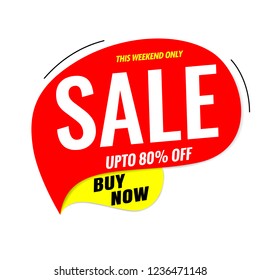 Sale Banner Red Template Stock Vector (Royalty Free) 1236471148 ...