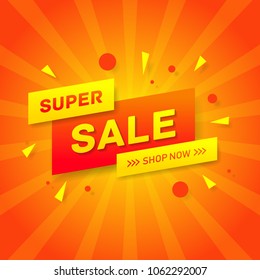 Sale Banner Template Design Vector Illustration Stock Vector (Royalty ...