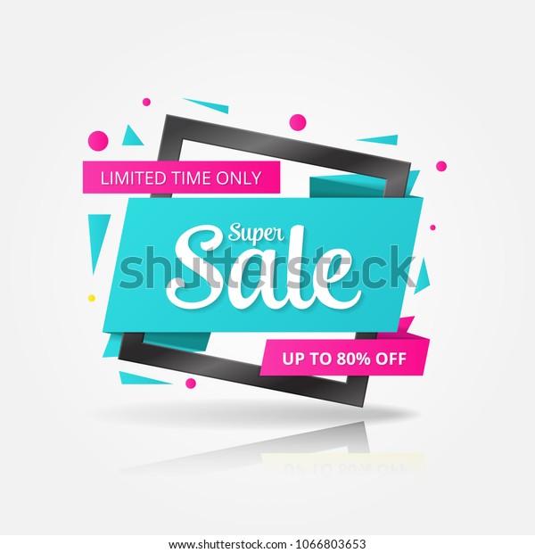 Sale Banner Template Design Vector Illustration Stock Vector (Royalty ...