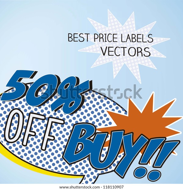 Sale Comics Labels Stock Vector (Royalty Free) 118110907