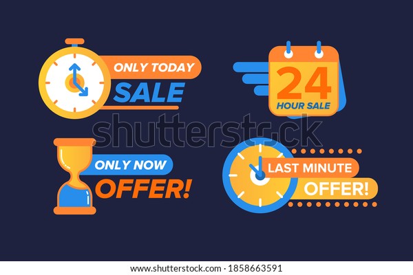Sale Countdown Badges One Week Sale Stock Vector (Royalty Free ...