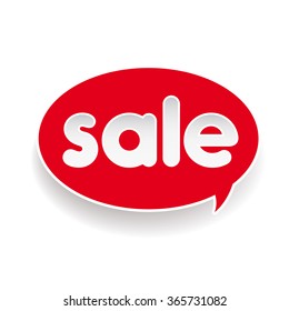 Sale Label Red Speech Bubble Stock Vector (Royalty Free) 365731082 ...