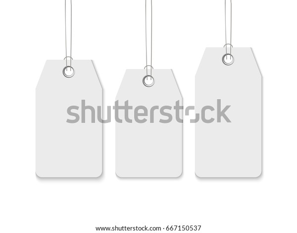 Sale Tag Set Realistic Vector Template Stock Vector (Royalty Free ...