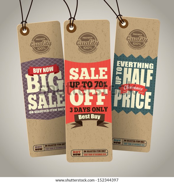 Sale Tags Design Stock Vector (Royalty Free) 152344397