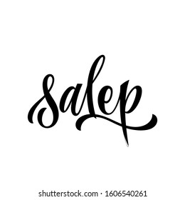 Salep Hand Drawn Spice Label Isolated Stock Vector (Royalty Free ...