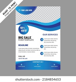 Sales A4 Flyer Design Template Stock Vector (Royalty Free) 2184854653 ...