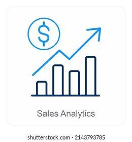 Sales Analytics Growth Icon Concept Stock Vector (Royalty Free ...