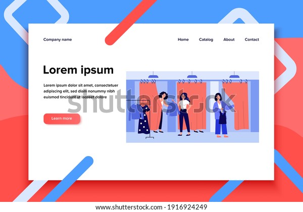 Sales Assistant Helping Customers Fitting Room Stock Vector (Royalty ...