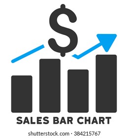 Sales Bar Chart Vector Icon Caption Stock Vector (Royalty Free ...