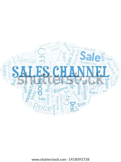 Sales Channel Word Cloud Wordcloud Made Stock Vector (Royalty Free ...