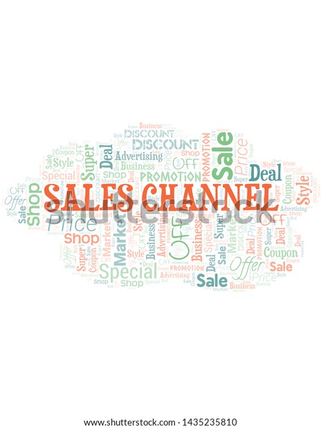 Sales Channel Word Cloud Wordcloud Made Stock Vector (Royalty Free ...