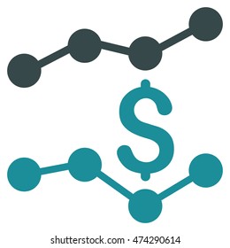 Sales Charts Icon Vector Style Bicolor Stock Vector (Royalty Free ...