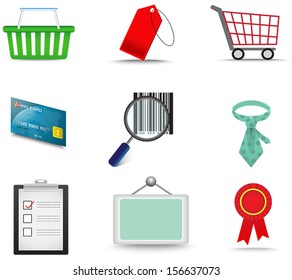 Sales Commerce Material Icon Collection Set Stock Vector (Royalty Free ...