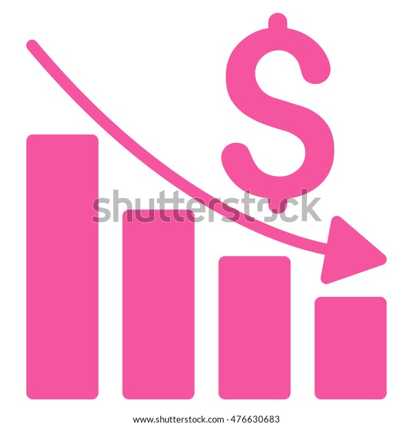 Sales Crisis Chart Icon Vector Style Stock Vector (Royalty Free ...