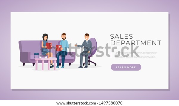Sales Department Web Banner Vector Template Stock Vector (Royalty Free ...