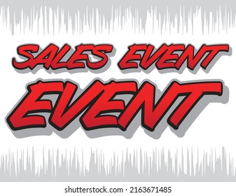 Sales Event Red Vector Art Headline Stock Vector (Royalty Free ...
