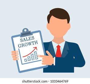 Sales Growth Diagram Analysis Stock Vector (Royalty Free) 1033464769 ...