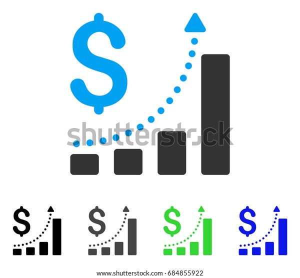 Sales Growth Flat Vector Pictogram Colored 스톡 벡터(로열티 프리) 684855922 ...