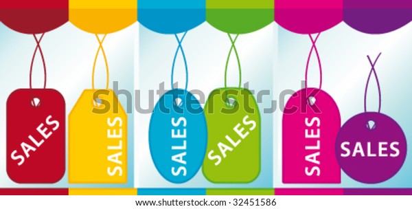Sales Labels Showcase Vector Illustration Stock Vector (Royalty Free ...