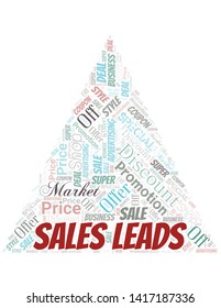Sales Leads Word Cloud Wordcloud Made Stock Vector (Royalty Free ...