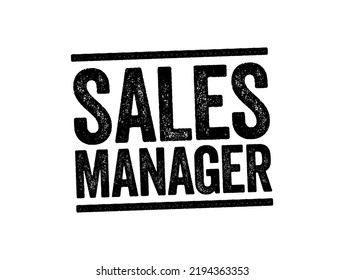 Sales Manager Text Stamp Concept Background Stock Vector (Royalty Free ...