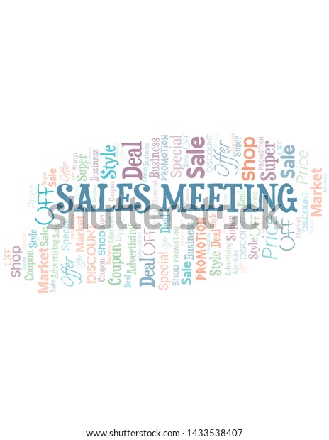 Sales Meeting Word Cloud Wordcloud Made Stock Vector (Royalty Free ...
