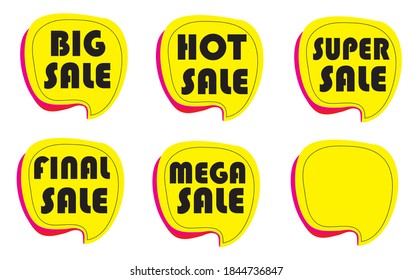 Sales Promotion Message Tag Label Big Stock Vector (Royalty Free ...