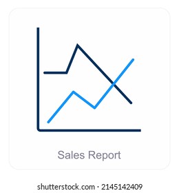 Sales Report Loss Icon Concept Stock Vector (Royalty Free) 2145142409 ...