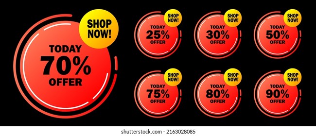 Sales Tag Set Vector Badge Template Stock Vector (Royalty Free ...
