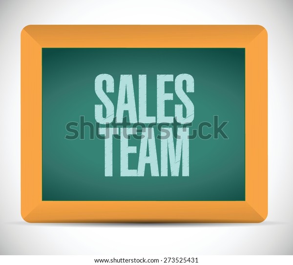 Sales Team Board Sign Concept Illustration Stock Vector (Royalty Free ...