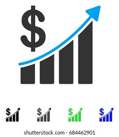 Sales Trend Flat Vector Pictogram Colored Stock Vector (Royalty Free ...