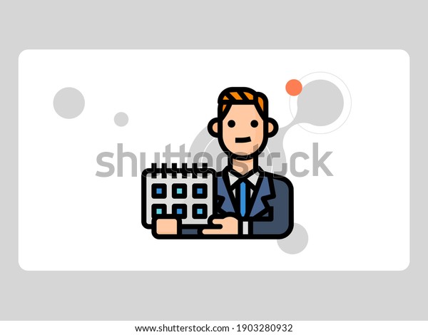 Salesman Avatar On White Background Stock Vector (Royalty Free ...