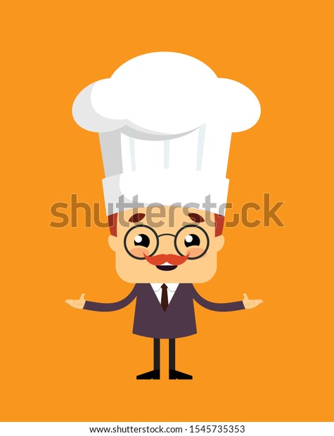 Salesman Boss Guy Standing Open Hands Stock Vector (Royalty Free ...