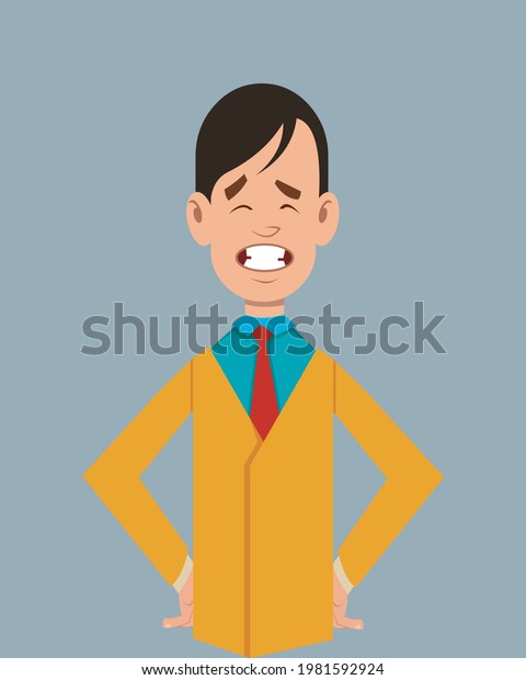 Salesman Happy Facial Expression Vector Illustration Stock Vector ...