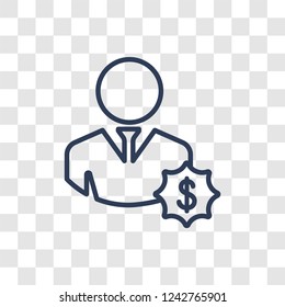 Salesman Icon Trendy Linear Salesman Logo Stock Vector (Royalty Free ...