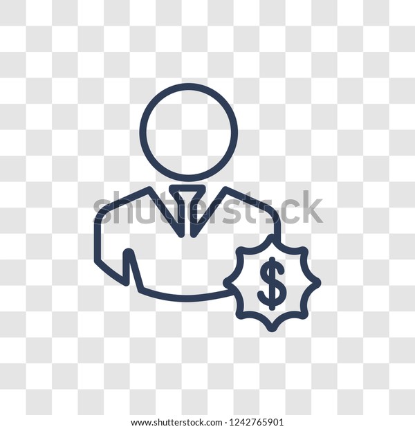 Salesman Icon Trendy Linear Salesman Logo Stock Vector (Royalty Free ...