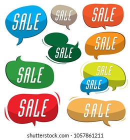 Salestickercollection On White Backgroundeps10 Stock Vector (Royalty ...