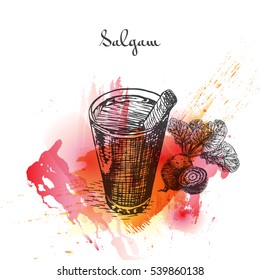 Salgam Watercolor Effect Illustration Vector Illustration Stock Vector ...