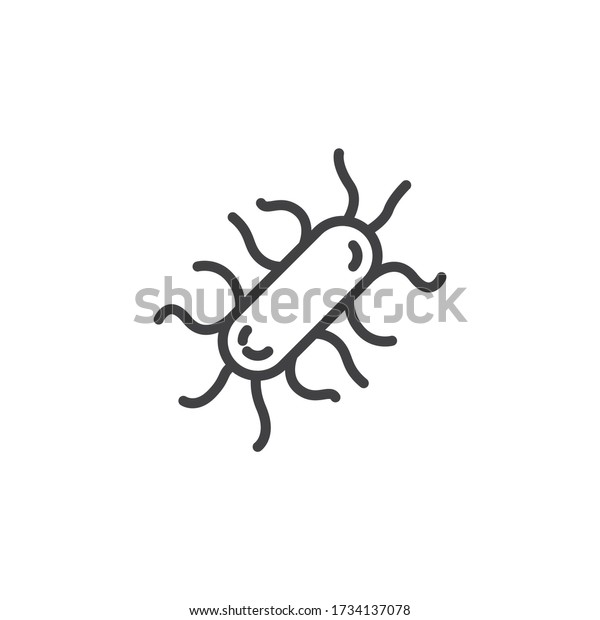 Salmonella Bacterium Line Icon Linear Style Stock Vector (Royalty Free ...