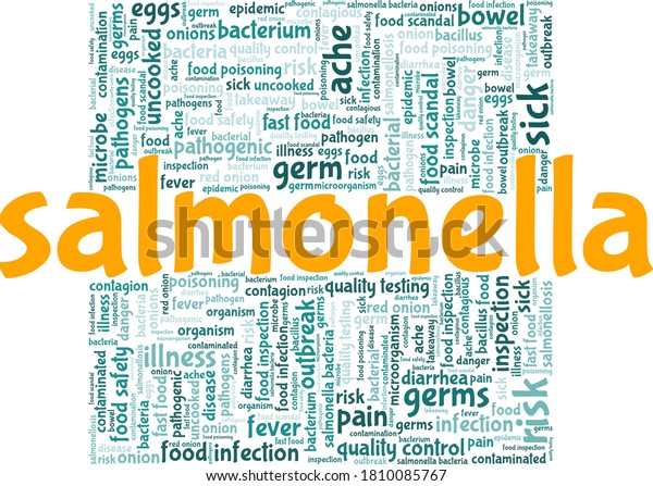 Salmonella Vector Illustration Word Cloud Isolated Stock Vector ...