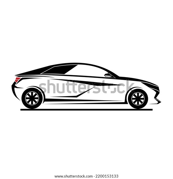 Saloon Car Illustration Vector Design Stock Vector (Royalty Free ...